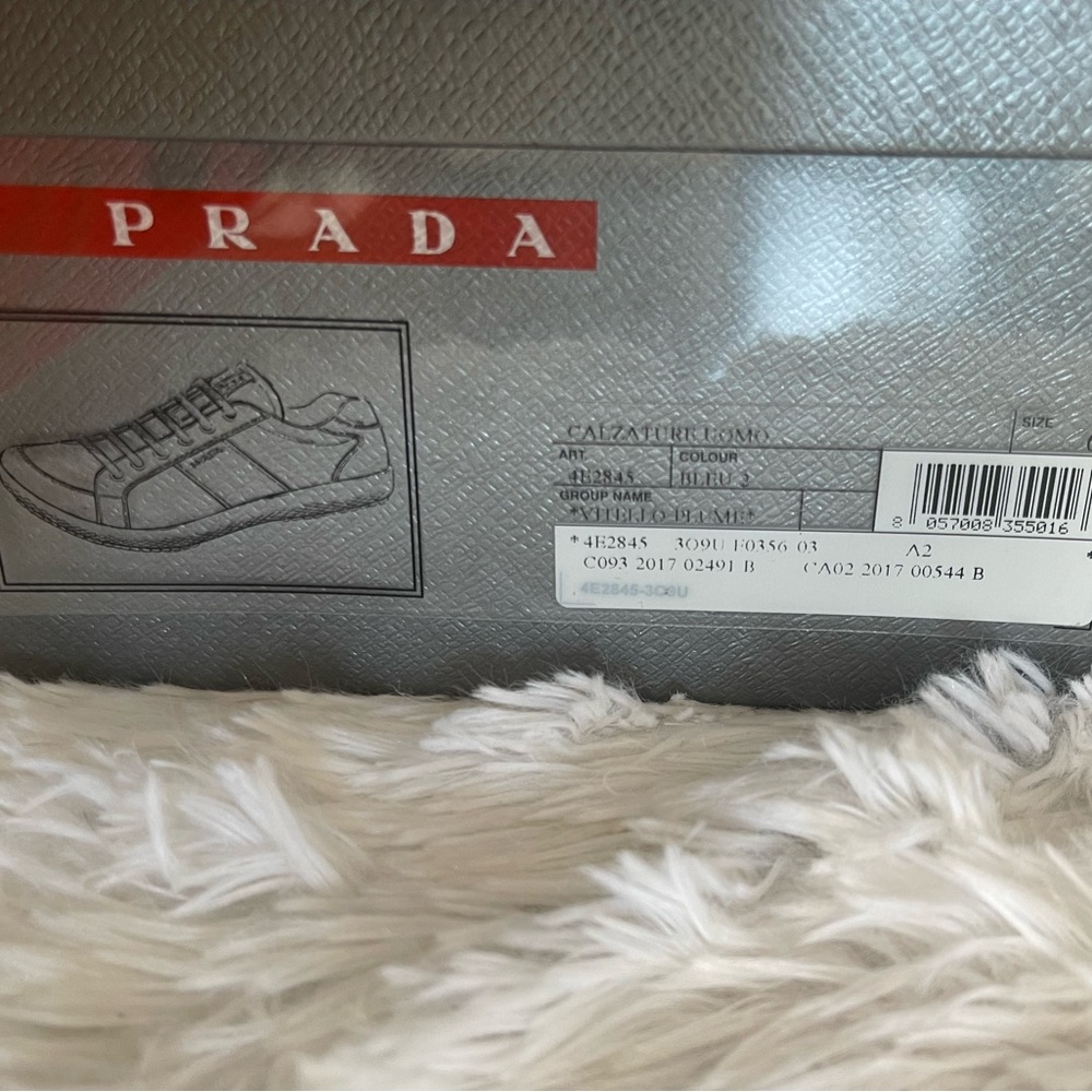 Prada Nylon Leather Sneaker Dark Blue - Gem